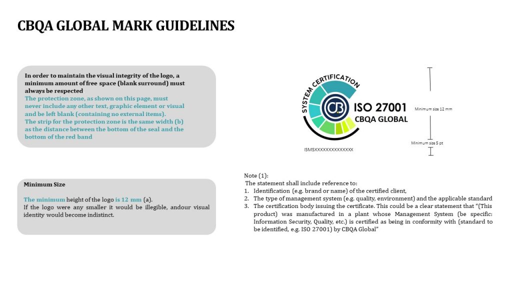 Use of Certification Mark – CBQA GLOBAL Indonesia
